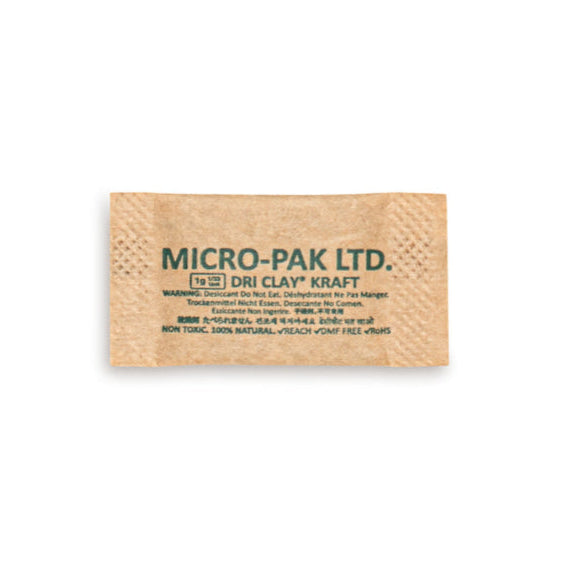 Micro-Pak Dri Clay® Kraft Desiccant (1 gram) – Micro-Pak America